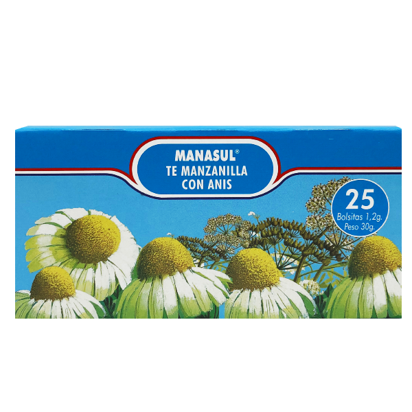 Manasul Te Manzanilla Con Anis 25 Bags – Healthtex Distributors
